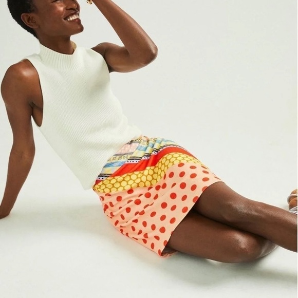 FARM Rio | Skirts | Farm Rio Knit Mini Skirt In Orange Motif ...
